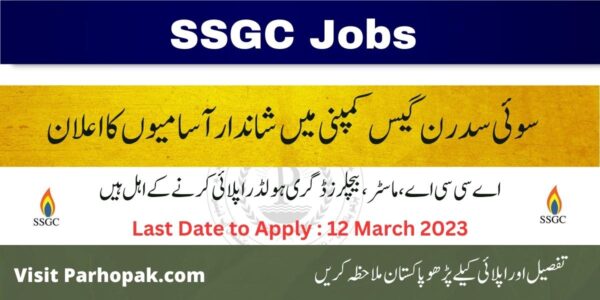 Sui Southern Gas Company SSGC Limited Jobs March 2023 Apply Online