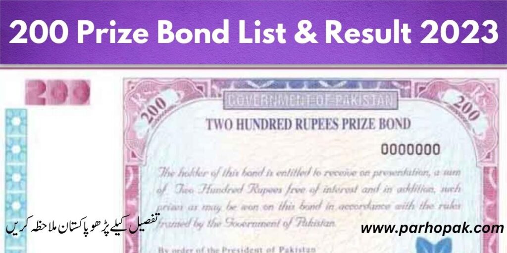 Prize Bond Schedule 2021 - National Savings of Pakistan