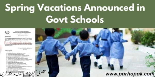 Spring Holidays Announced in Government Schools