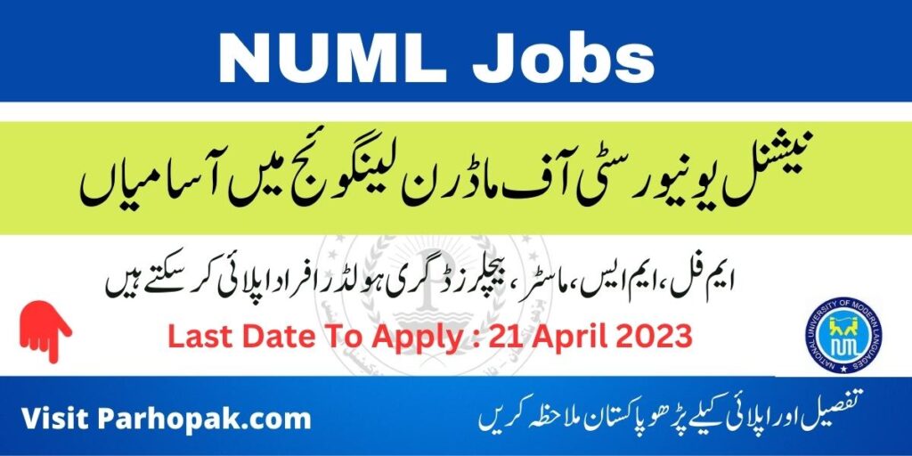 National University of Modern Languages Jobs 2023 Download Application Form