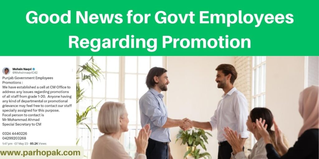 Punjab Government Announcement about Employees Promotion