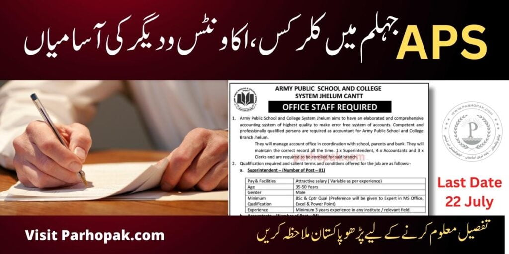 Army Public School APS Rawalpindi Jobs 2022 - Latest APS Teaching and ...