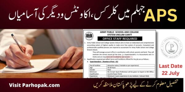 APS Okara Cantt Jobs 2022 - Army Public School and College Latest ...