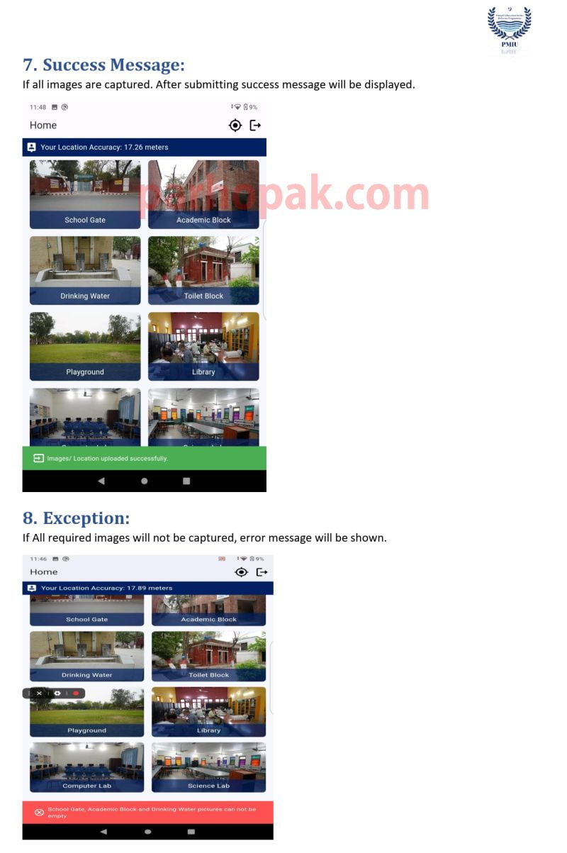 How to Use Punjab Schools SICA App - School Image Collection Application