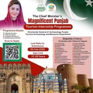CM Punjab Tourism Internship Program 2025 Apply Online mpip.punjab.gov.pk